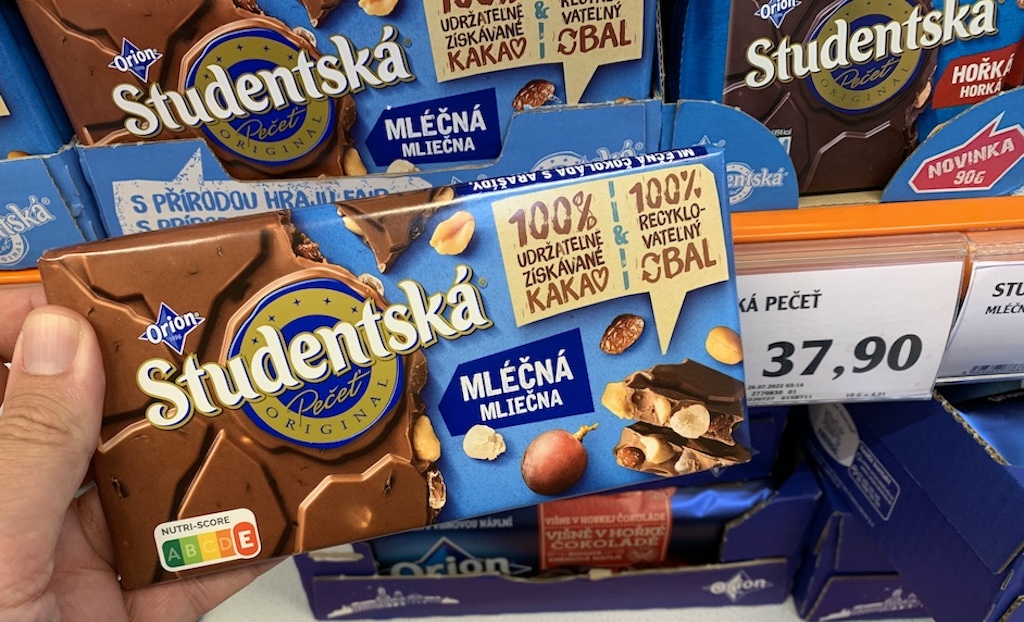 Orion Studentská Mlécná Milchschokolade Nutri-Score E 100G - naschkater ...