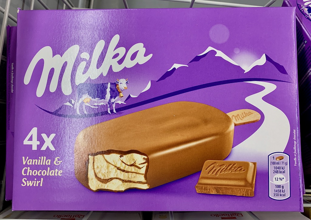 Milka Eiskrem Vanilla+Chocolate Swirl 4er - naschkater.com - das ...