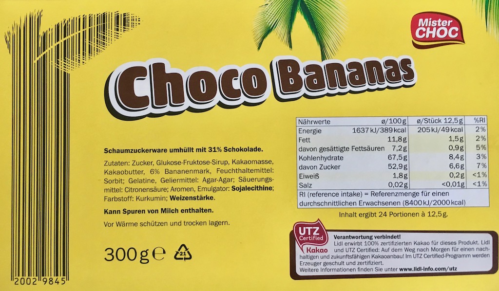 Mr Chock Schokobananen Barcode - naschkater.com - das Süßigkeiten ...