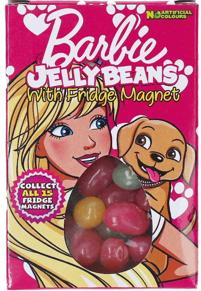 Jelly Beans mit Barbie-Motiv inklusive Kühlschrankmagnet 28 Gramm ...