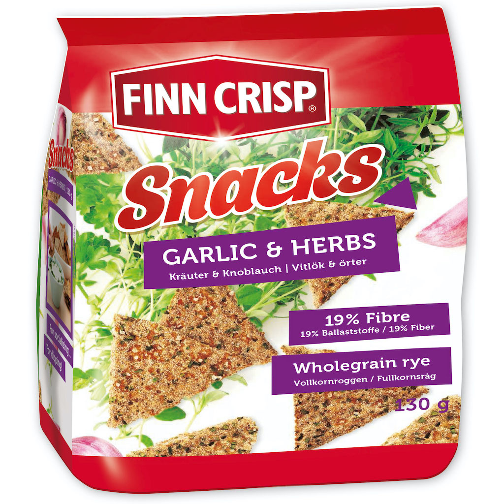 Finn Crisp Snacks Knoblauch+Kräuter - naschkater.com - das Süßigkeiten ...