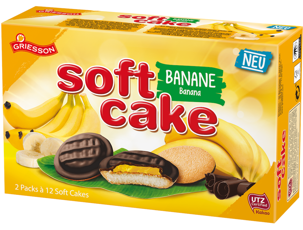 Soft Cake von Griesson ist ein Weichkeks mit Gelee und Kuvertüre