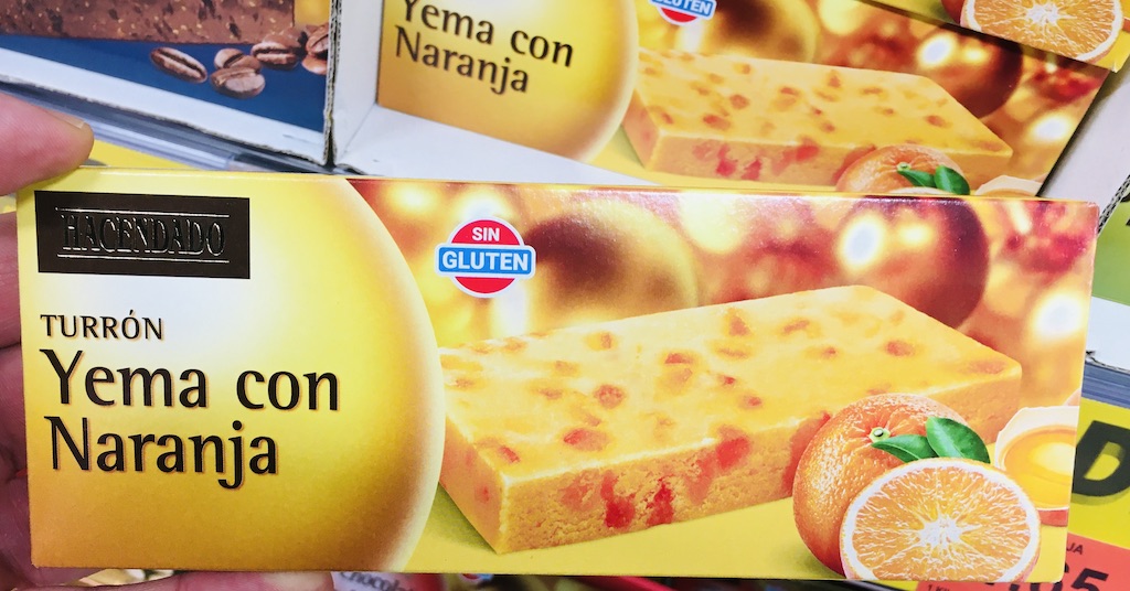 Hacendado Turron Yema con Naranja Eidotter mit Orange - naschkater.com ...