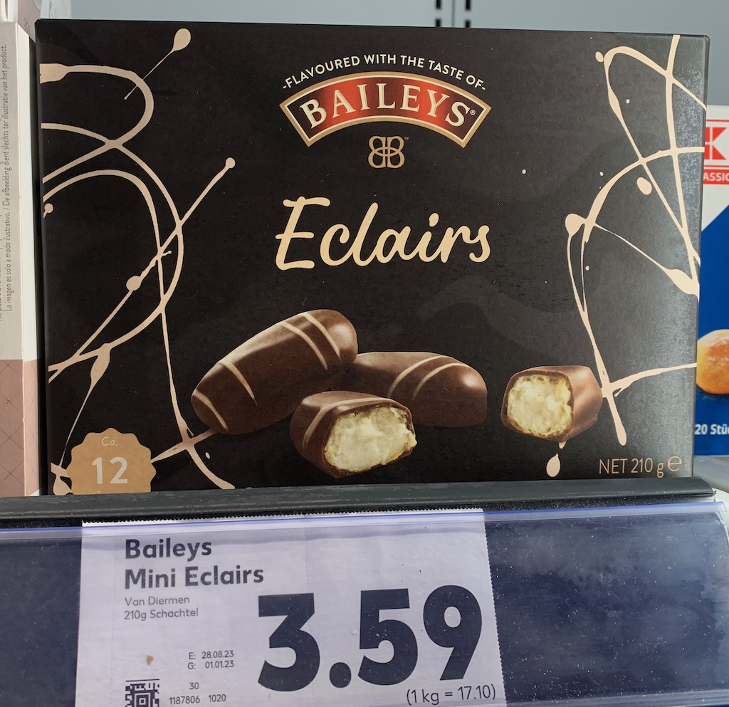 Van Diermen Baileys Mini Eclairs 210G TK 2023 - naschkater.com - das ...