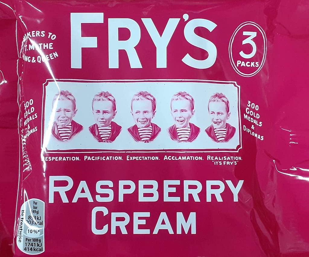 Fry's Raspberry Cream Chocolate Bar - naschkater.com - das Süßigkeiten ...