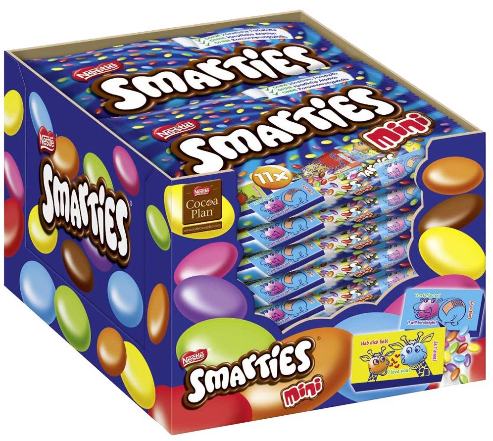 Dragierte Schokolinsen: Viele, viele bunte Smarties von Nestlé