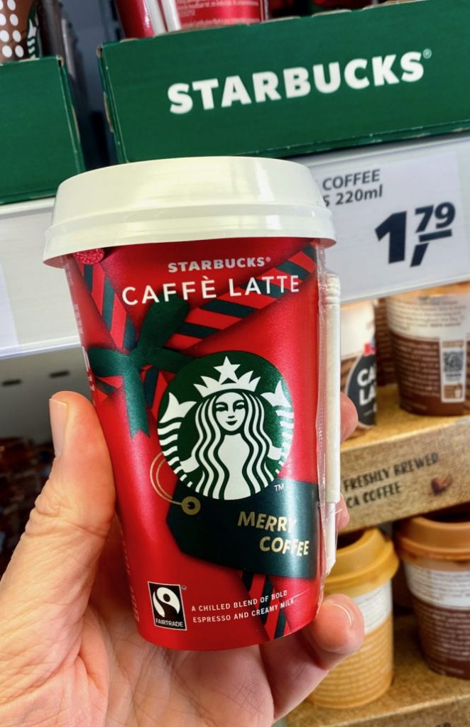 Starbucks Caffé Latte Merry Coffee Weihnachts-Motiv gläzend to go ...