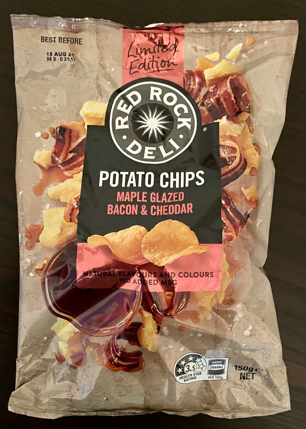 Red Rock Deli Potato Chips Maple Glazed Bacon+Cheddar 150G Australien ...