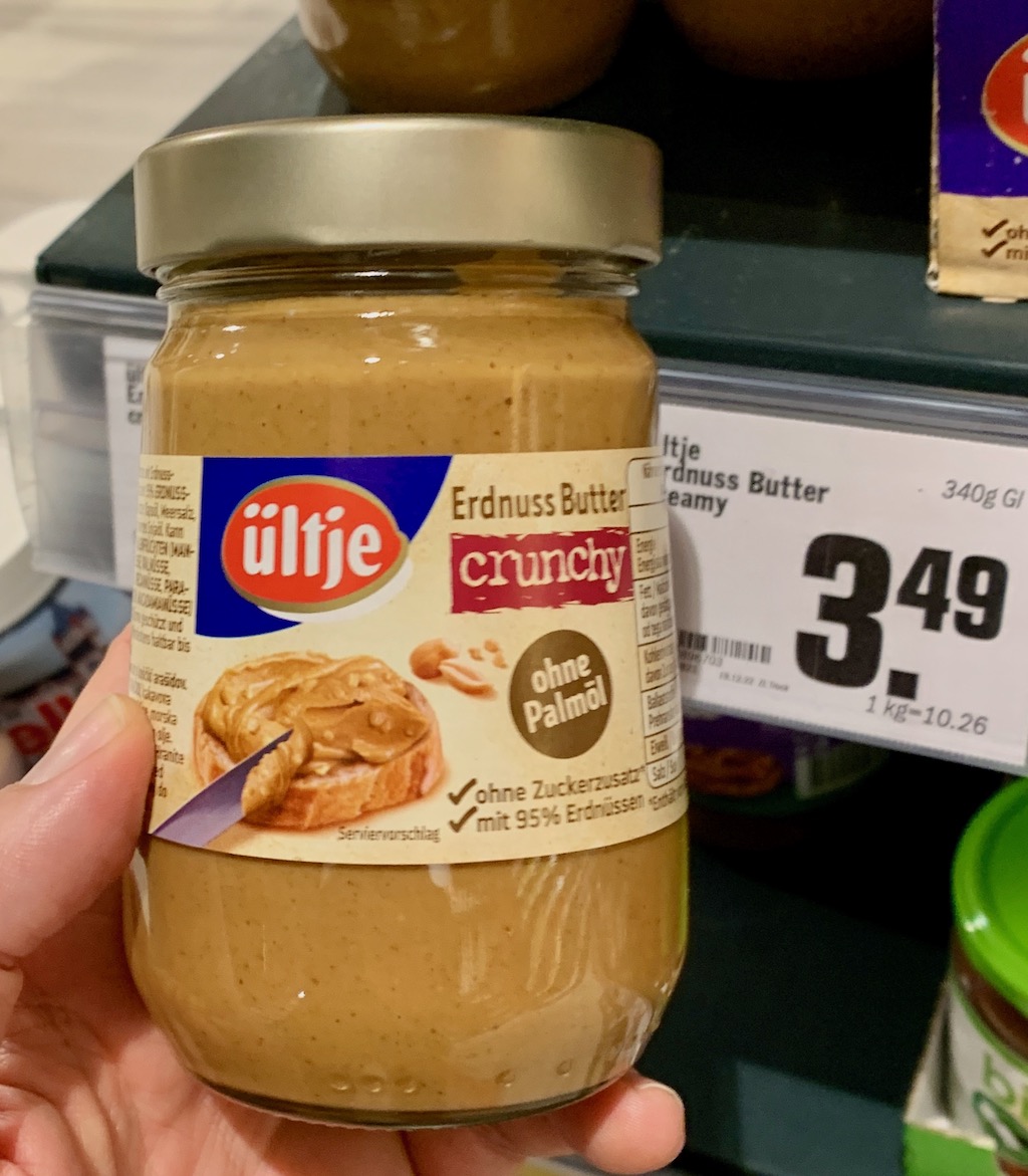 Ültje Erdnussbutter Crunchy ohne Palmöl 340G Glas - naschkater.com ...