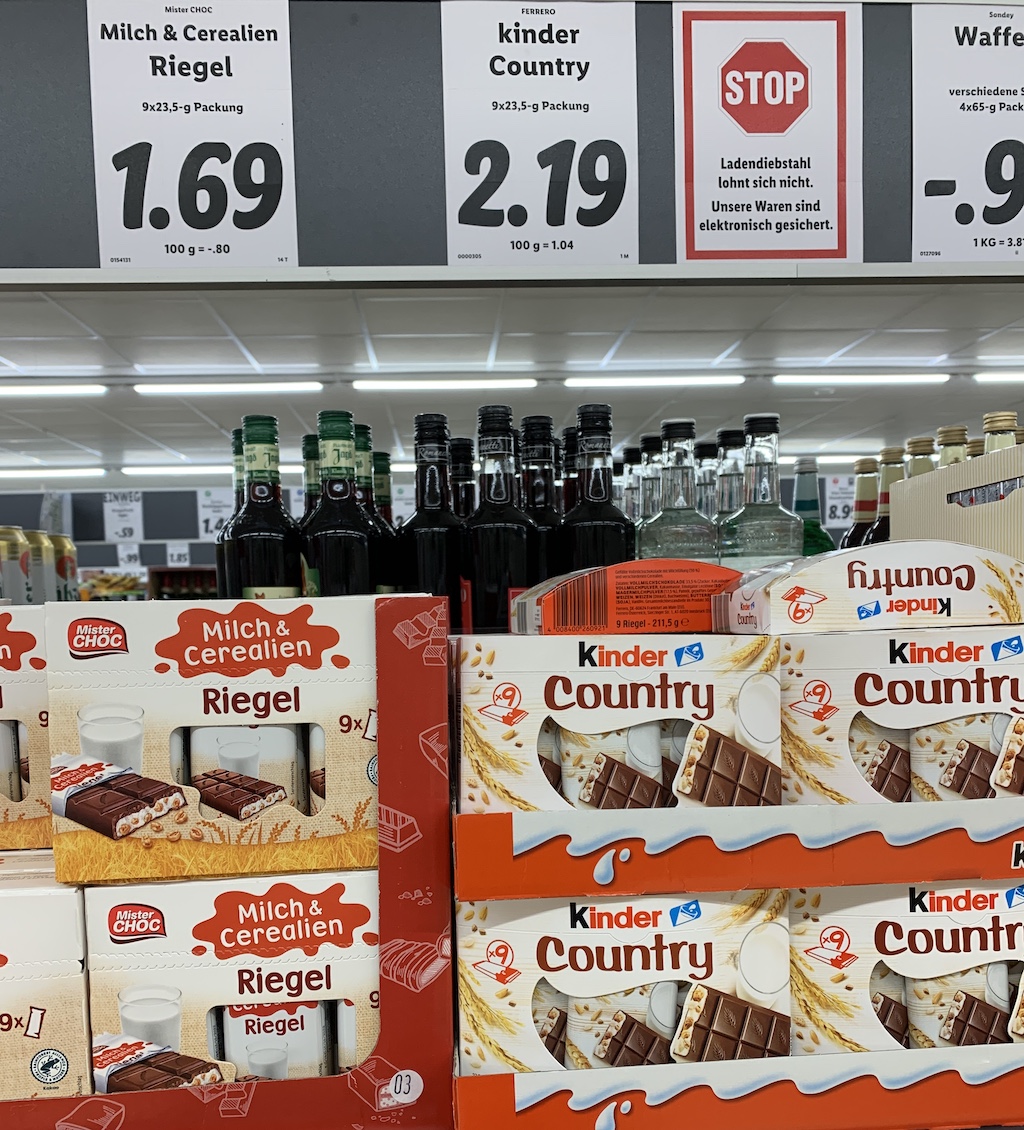 Ferrero Kinder Country Lidl Mister Choc Milch+Cerealien-Riegel ...