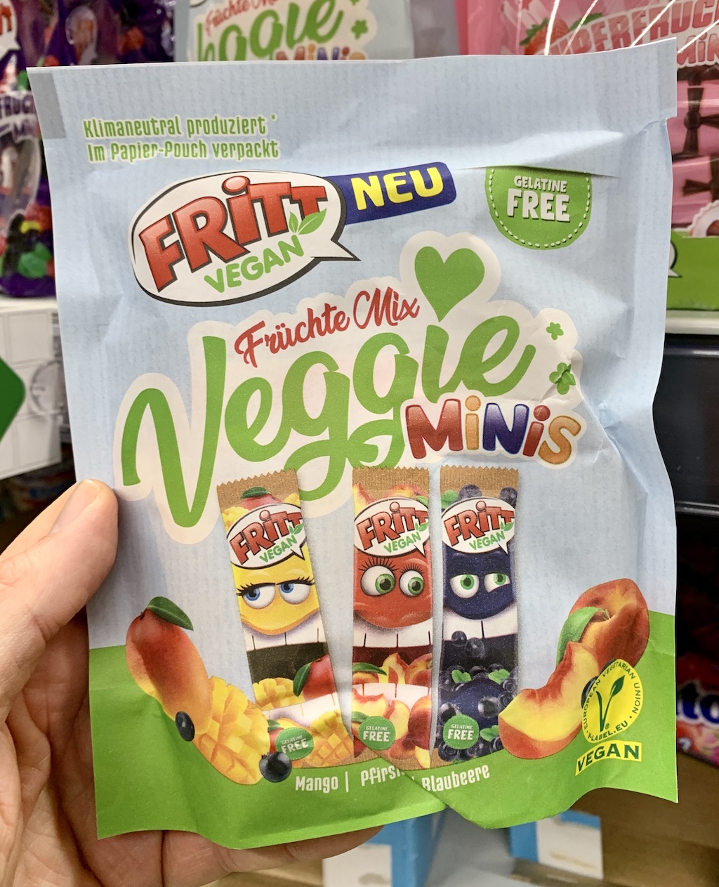 Fritt Vegan Veggie Minis Früchte Mix Mango_Pfirsich_Blaubeere ...