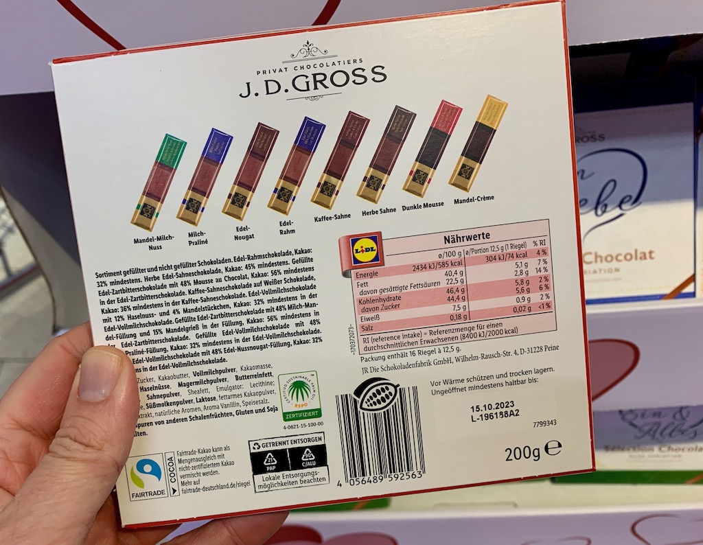 Lidl JD Gross Valentinstags Merci Imitat 8 Sorten 200G - naschkater.com ...