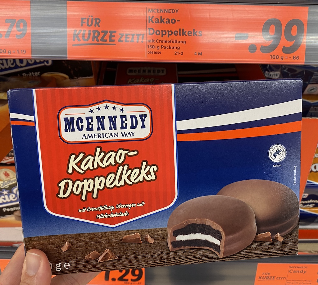 Lidl Mcennedy Kakao-Doppelkeks Oreo 150G Milchschokolade - naschkater ...