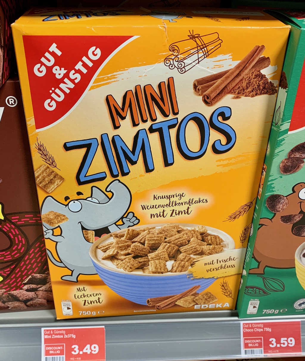 EDEKA Gut+Günstig Mini Zimtos 750G mit Elefant - naschkater.com - das ...