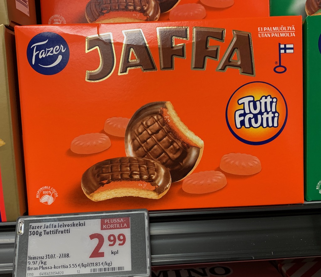 Fazer Jaffa Cake Tutti Frutti 300G 2023 - naschkater.com - das ...