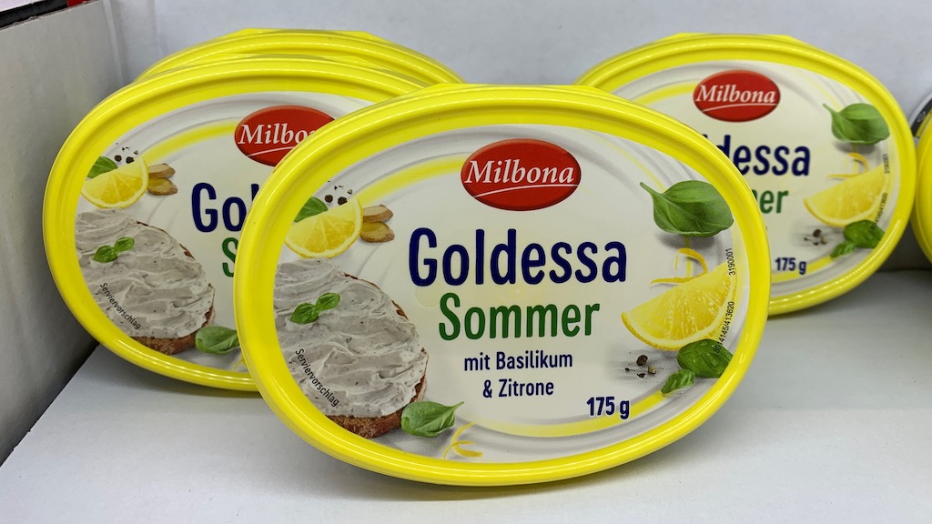 Lidl Milbona Goldessa Frischkäse Sommer mit Basilikum+Zitrone 175G ...