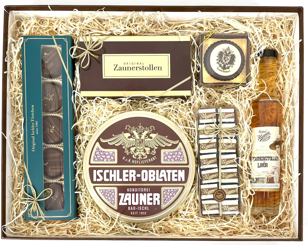 Konditorei Zauner Bad Ischl Geschenkkarton Spezialitäten 135 Euro ...