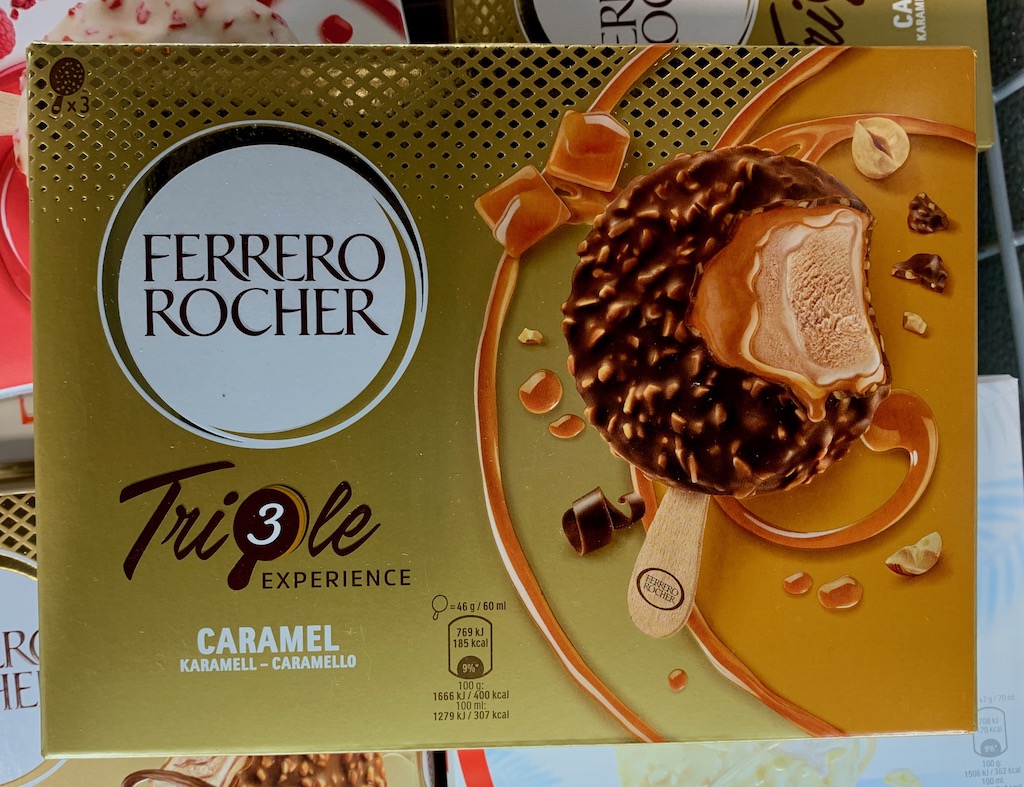 Ferrero Rocher Triple Experience Caramel Eiskrem 3er - naschkater.com ...
