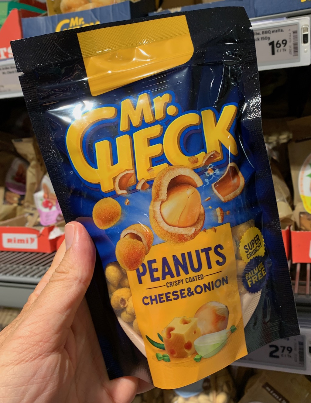 Mr. Check Peanuts Crispy coated Cheese+Onion Ohne Palmöl - naschkater ...