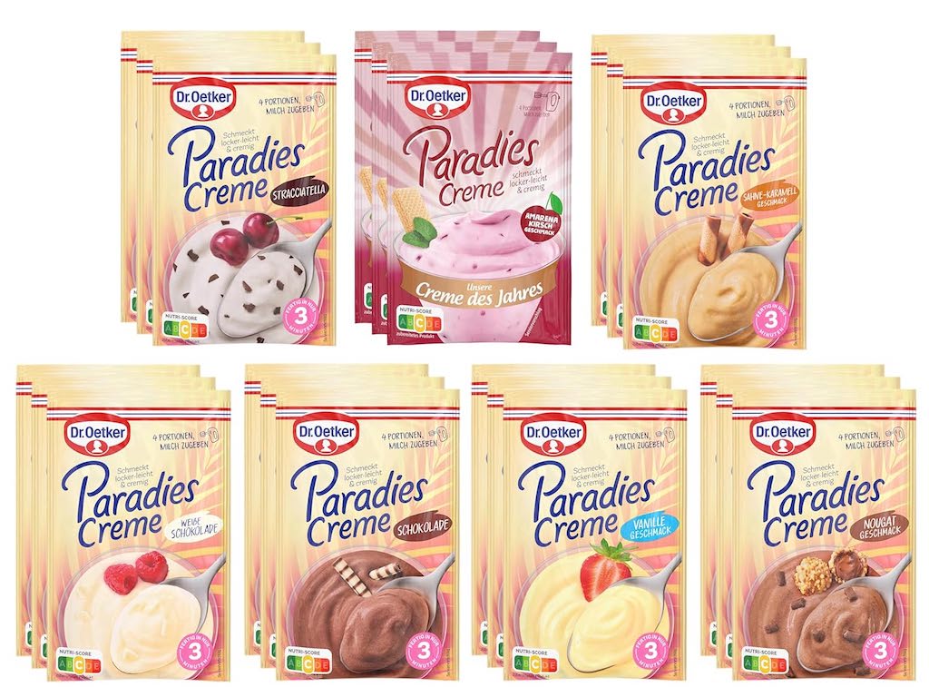 Dr. Oetker Paradies Creme 21er Probier-Set - naschkater.com - das ...