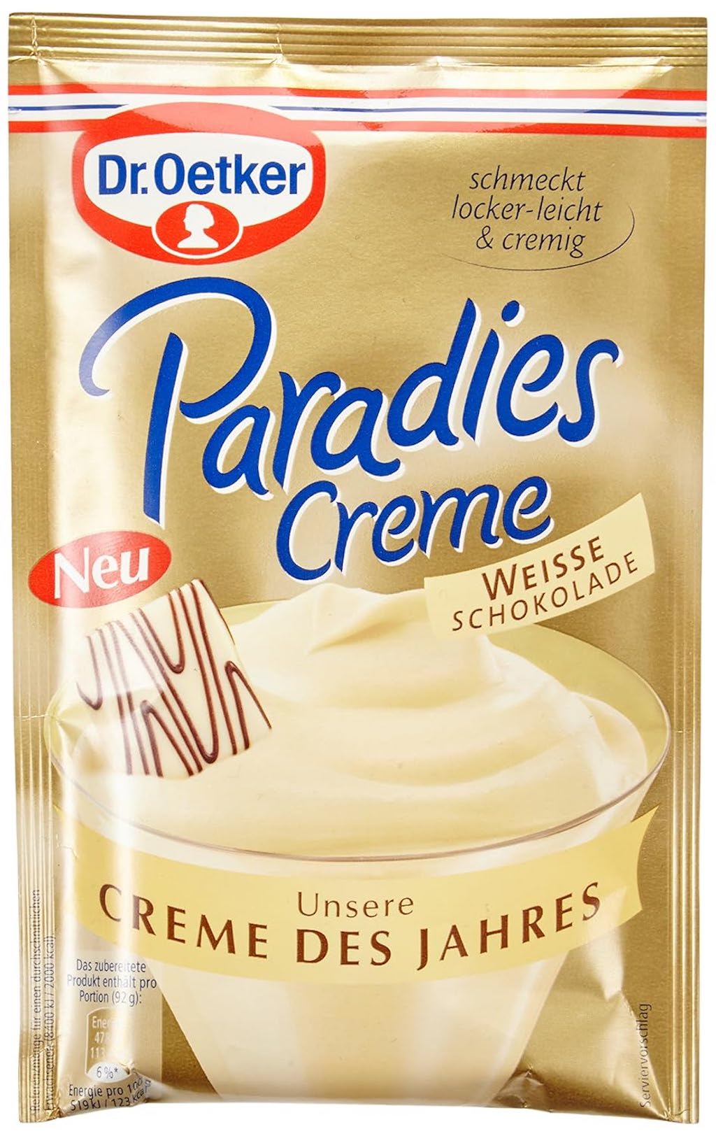 Dr. Oetker Paradies Creme Weisse Schokolade Creme des JAhres ...