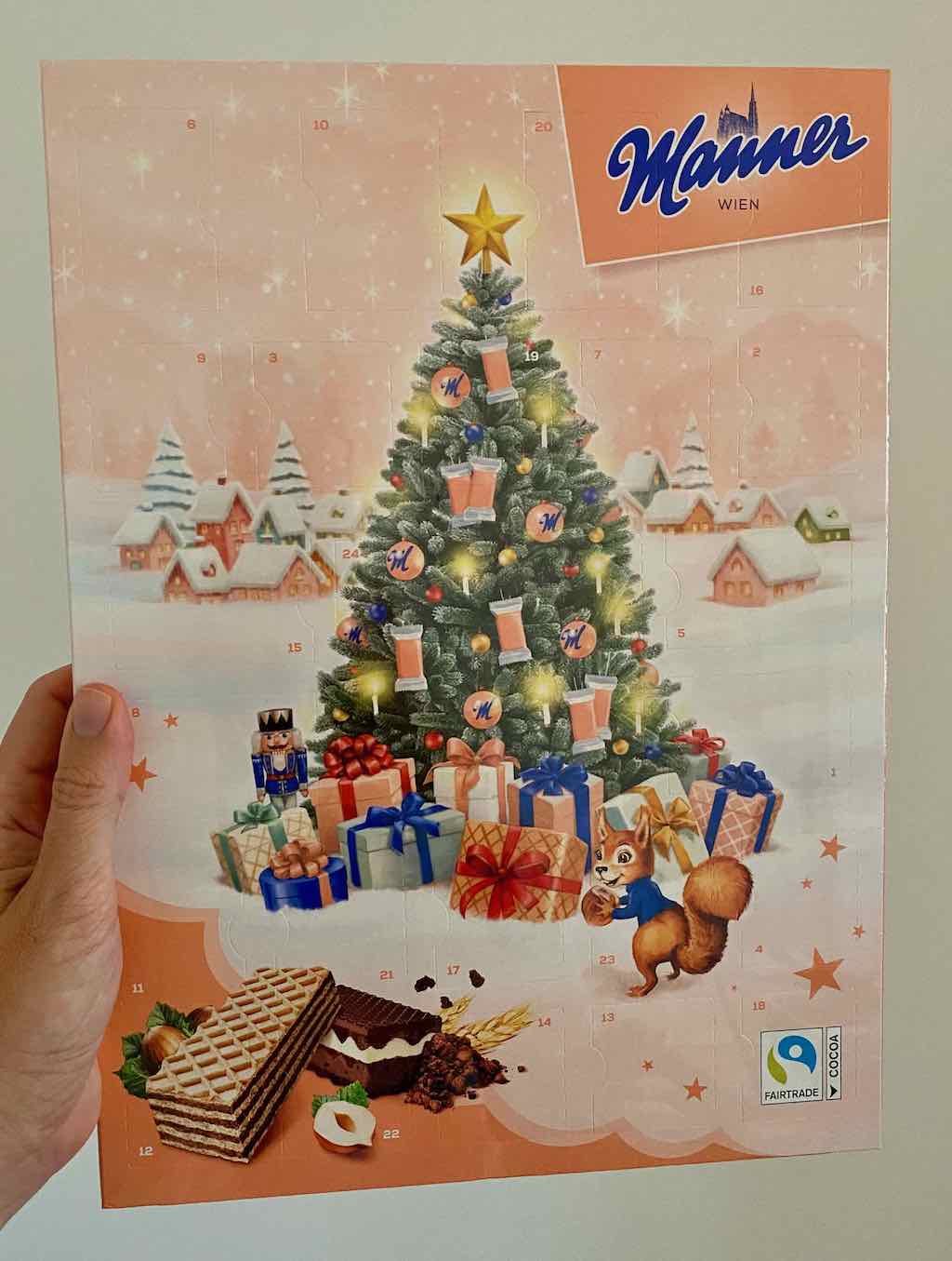 Manner Adventskalender 2024 - naschkater.com - das Süßigkeiten-Marketing-Blog