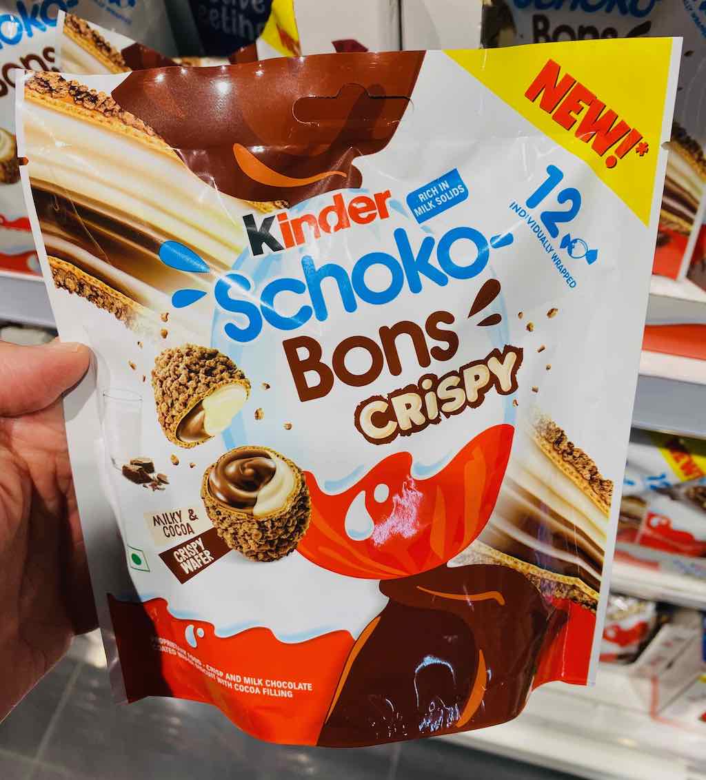 Ferrero KINDER Schokobons Crispy - naschkater.com - das Süßigkeiten ...